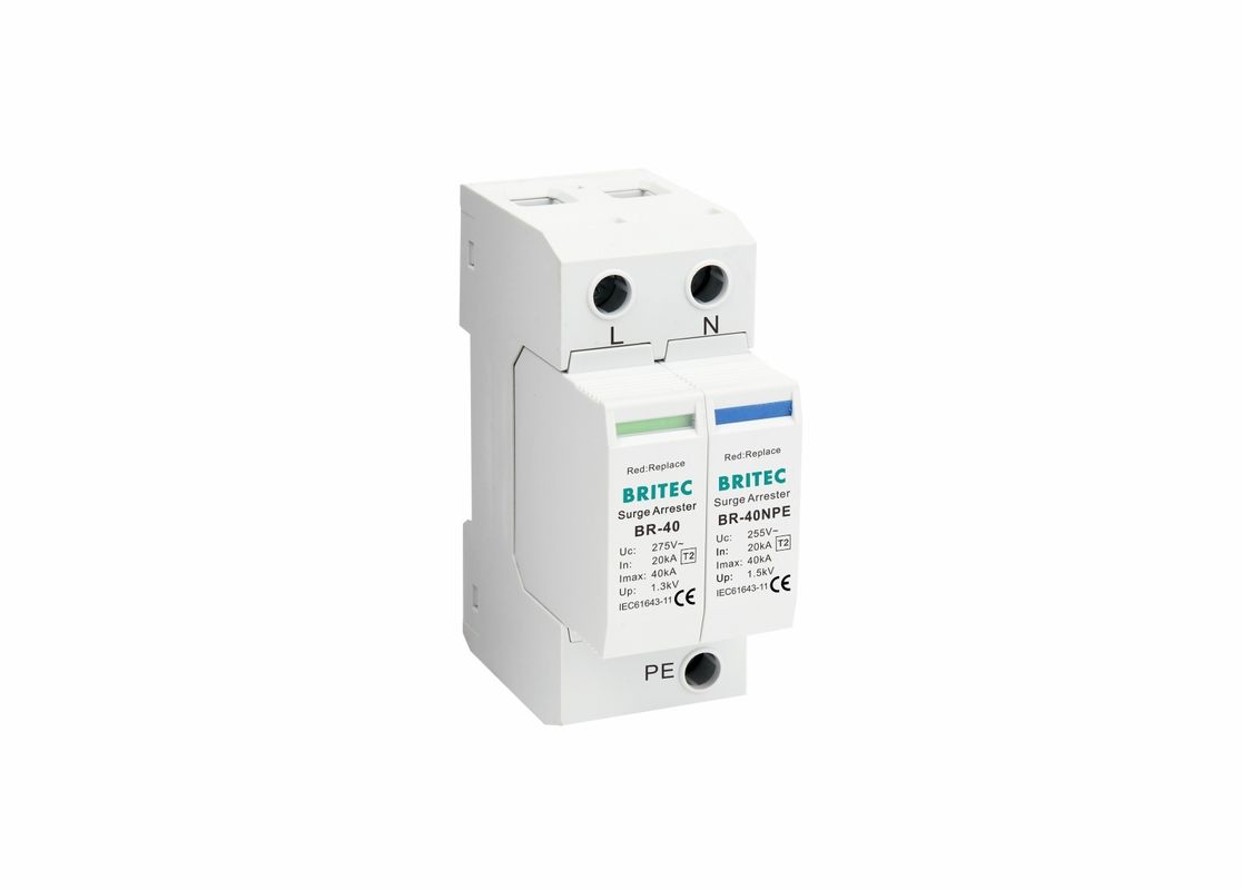 IEC 61643-11 DIN Rail 230Vac MOV Class II Surge Protector Single Phase