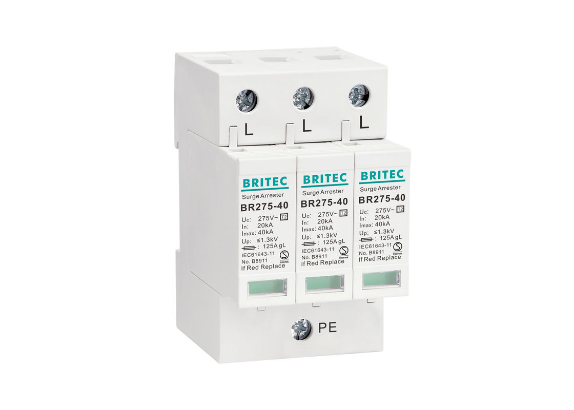 Low Voltage Type 2 Surge Protection Device -40 To 80 ℃ Temperature Range