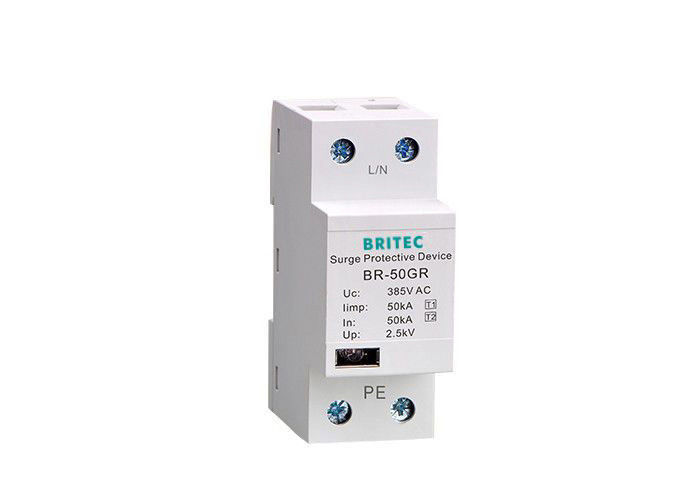 50kA Class B Surge Arrester 1P 385Vac Class I Surge Protector Type 1 SPD