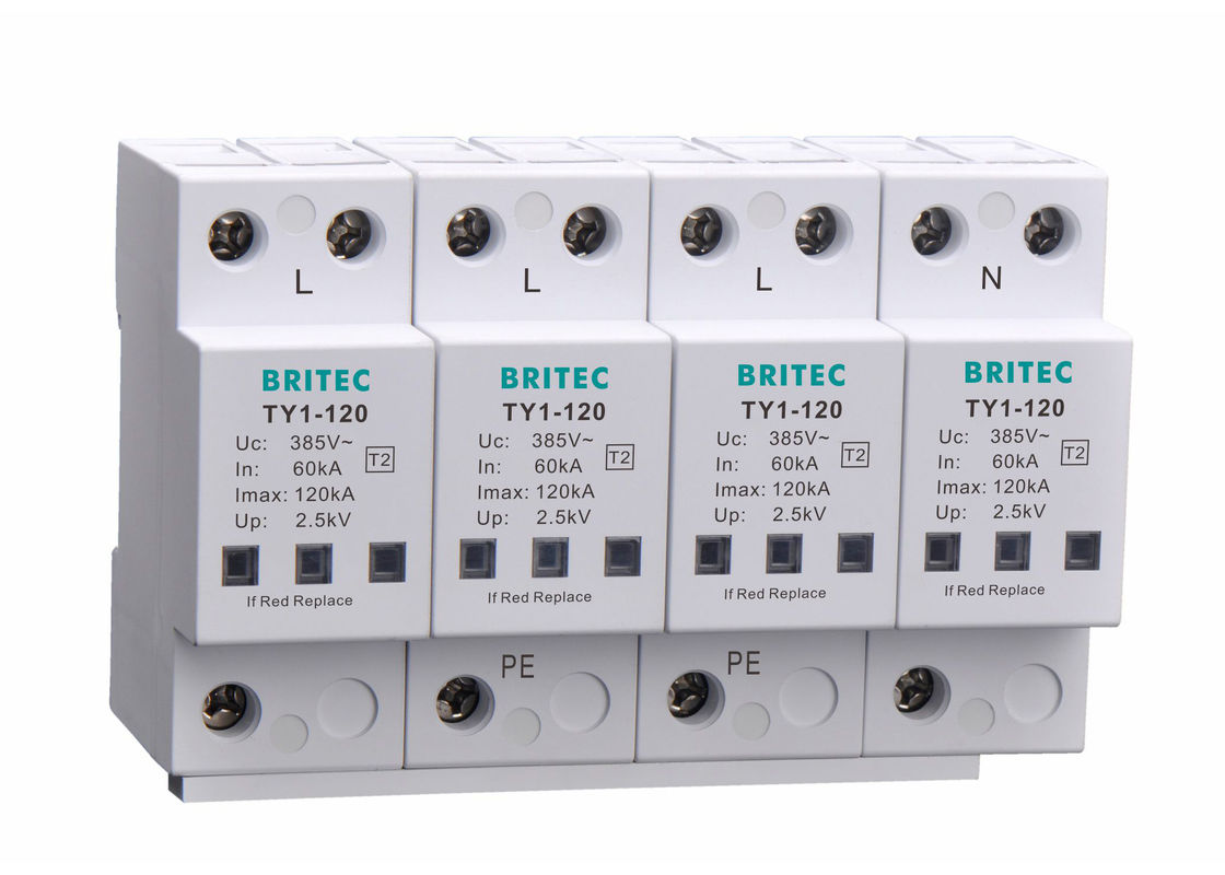 120ka Power Surge Protector 3-Phase MOV Class II SPD 385 Vac Voltage Device