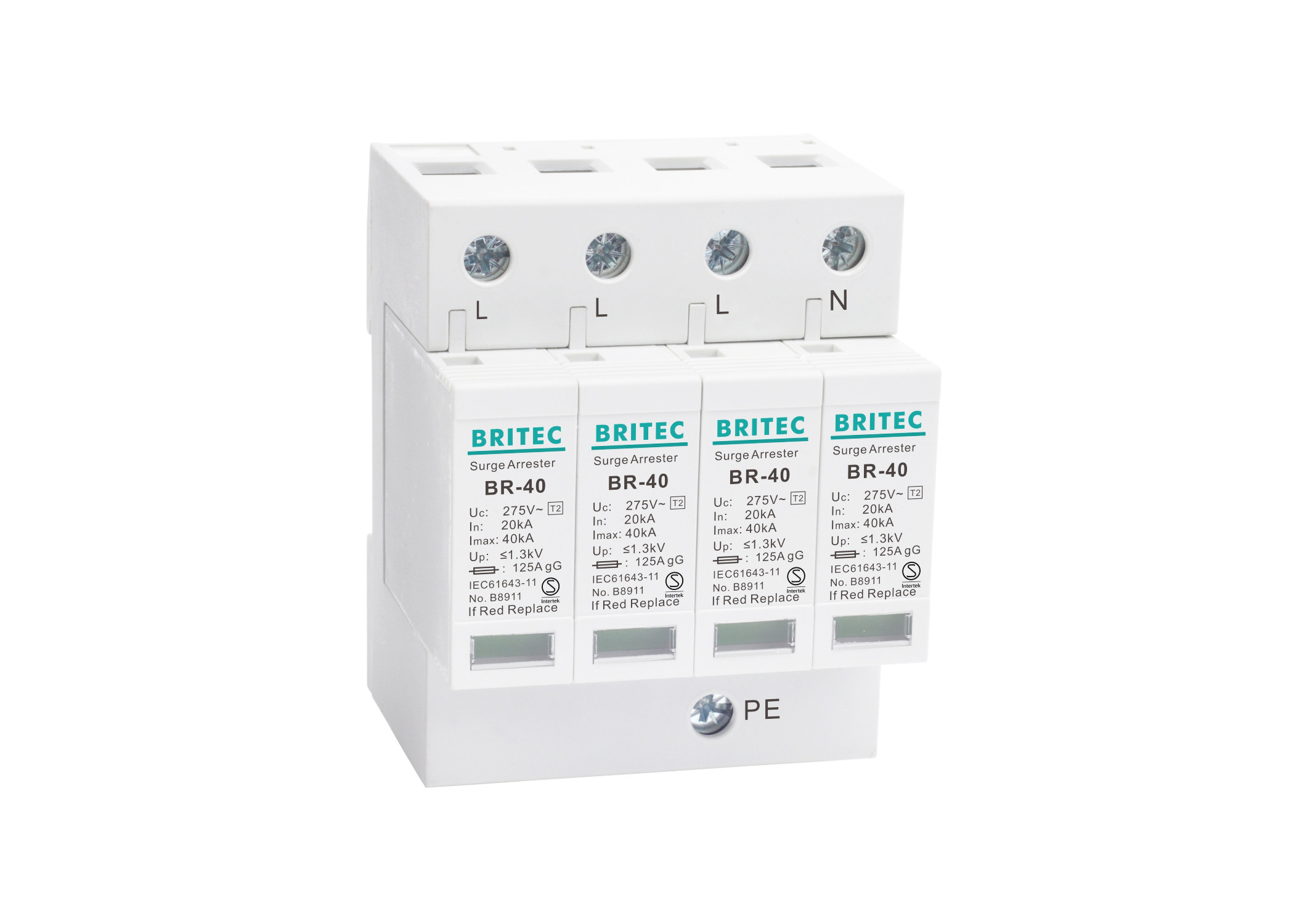 40kA Three Phase AC SPD Electrical Manufacturer Plastic Thunder Arrester