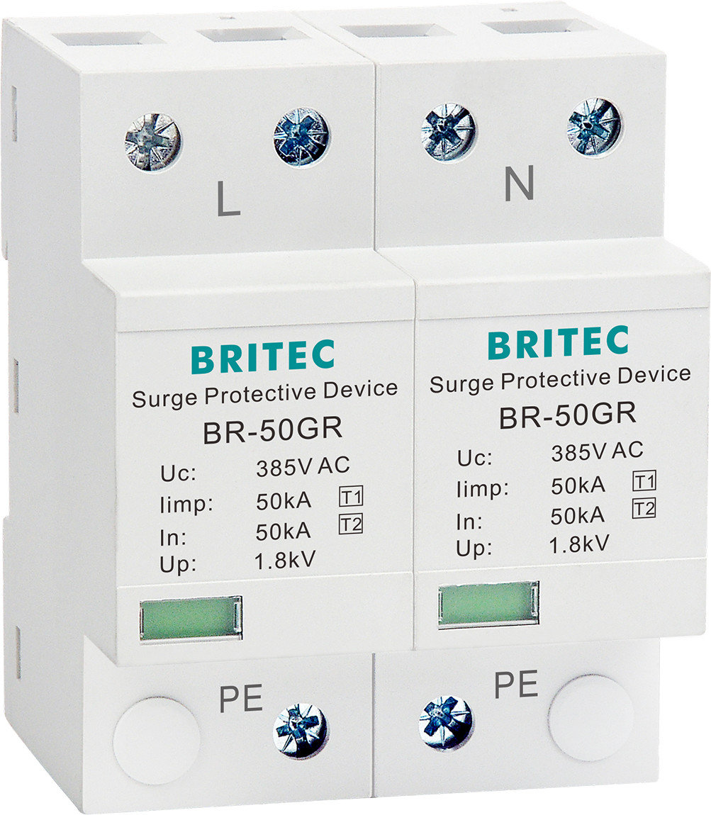 BRITEC BR-50GR 275 2P Spd 50kA Type 1 Surge Protection Device Ac Din ...