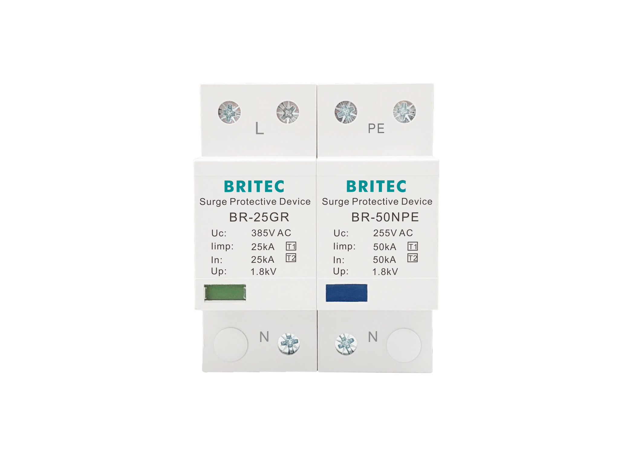 25kA Single Phase Type 1 Surge Protection Device BR-25GR 1P+N