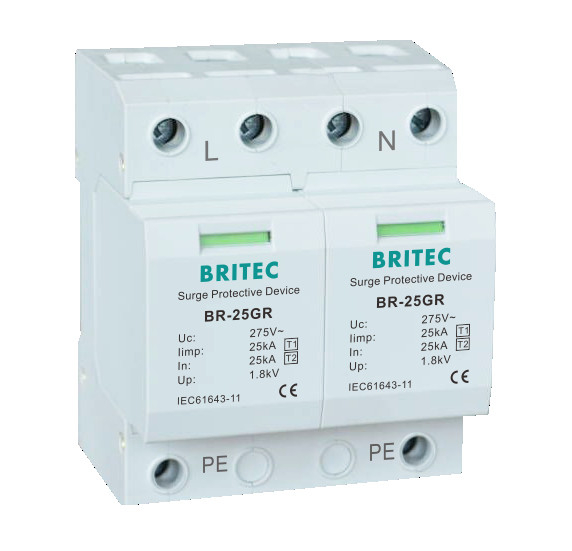 BR-25GR 4P Spd Surge Protection Device Protector 440V type spd surge ...