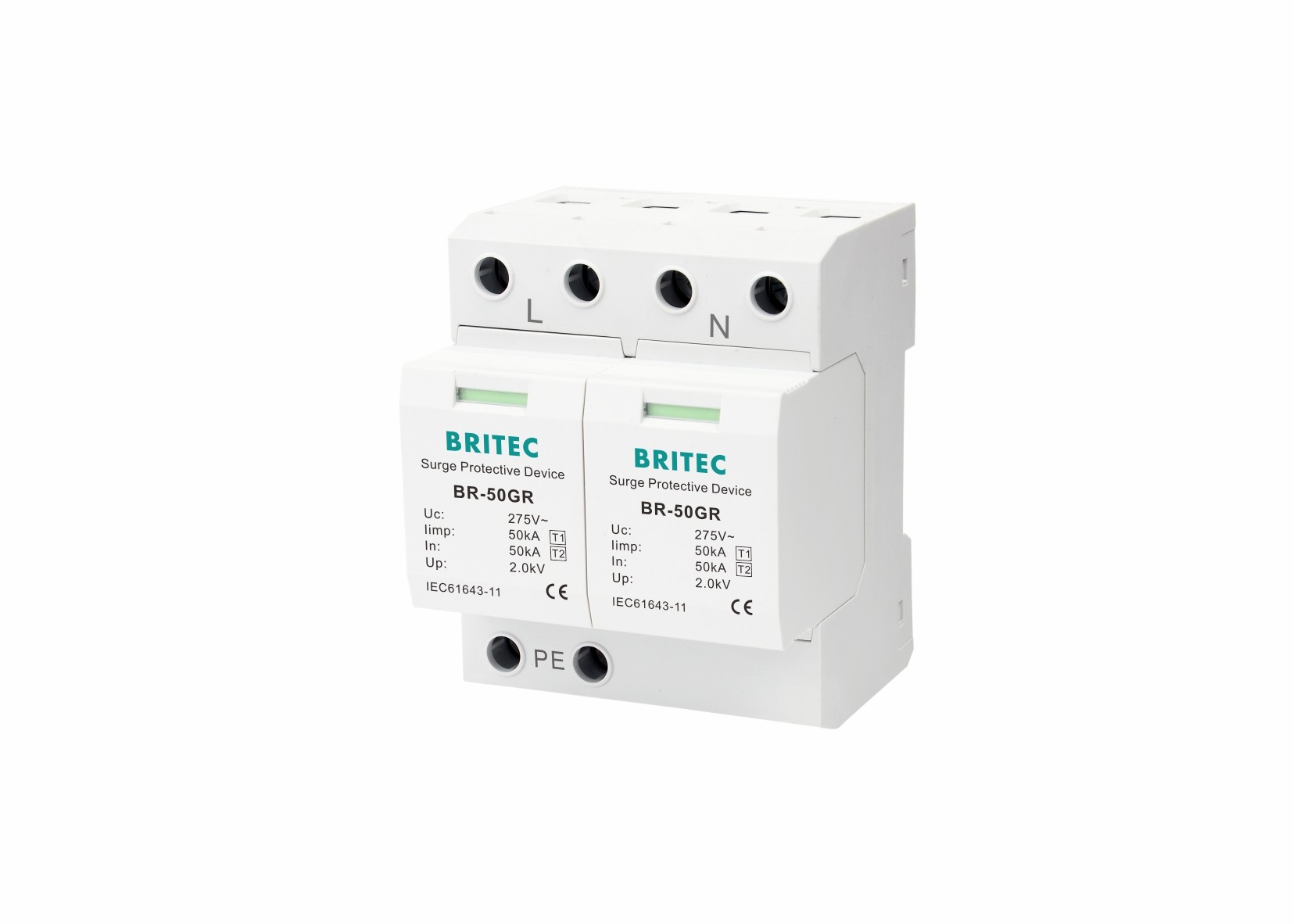 Surge Protective Device SPD Class I Surge Protector Iimp 50KA Arrester