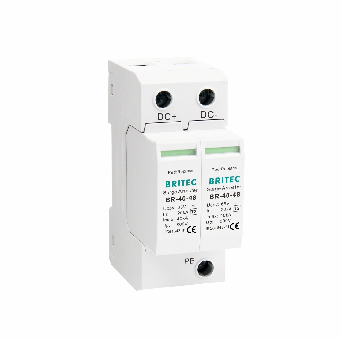 BR-40 48 DC SPD pv surge protection device 48V surge arrester thunder ...