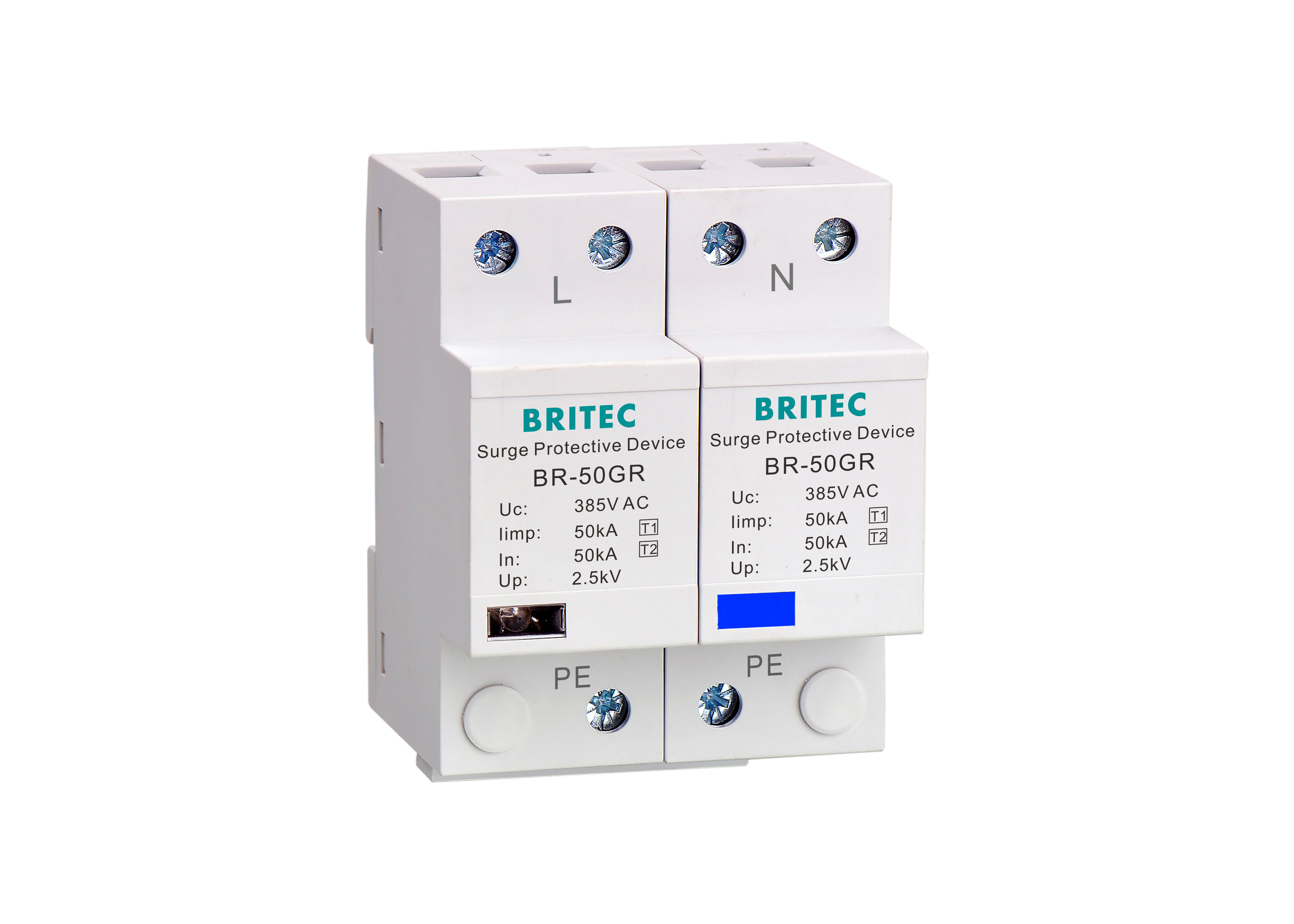 Low Voltage AC SPD Single Phase Lightning Protection Surge Arrester CE ...