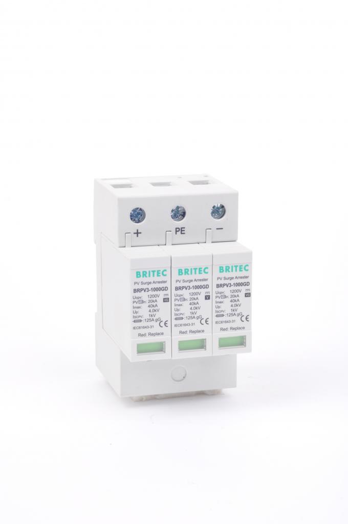 GDT 1000V Type 2 DC Surge Protection Device 35 Mm Solar Spd PV