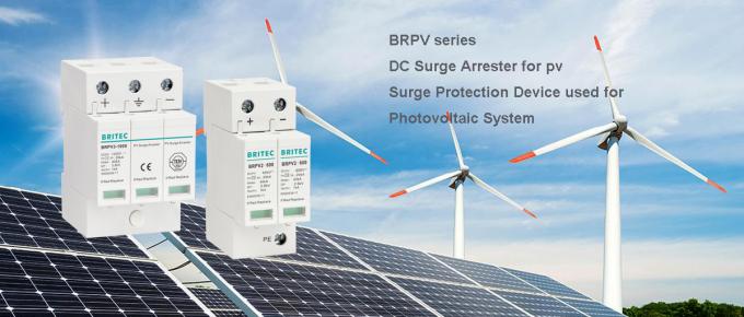 BRPV3-1000 T1 12.5kA PV Surge Arrester 50ka DC 1000V Spd Solar surge ...