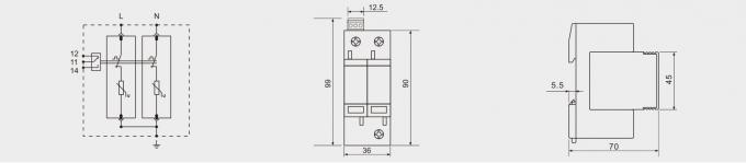 BR-40 2P Surge Protection Device Class II Spd 275v lightning surge ...