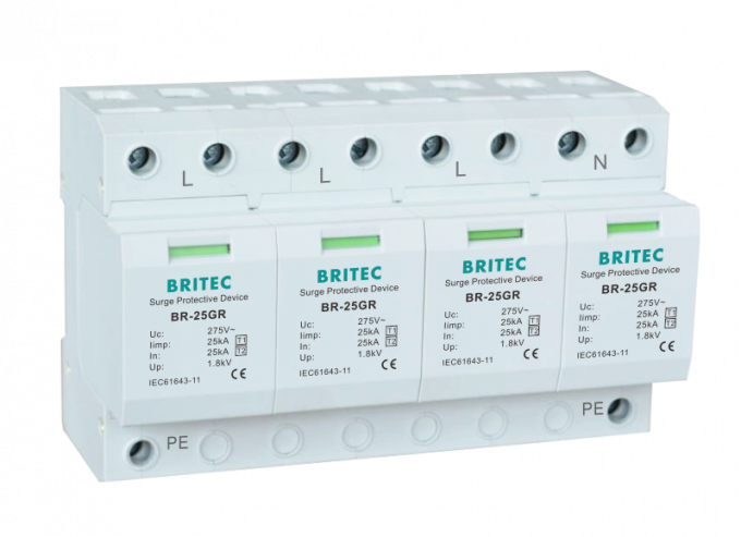 BR-25GR 4P Spd Surge Protection Device Protector 440V type spd surge ...