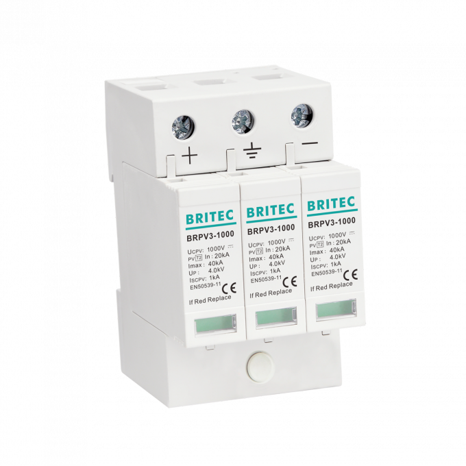 BRPV3-1000 40KA DC SPD Surge Protection Device Solar Photovoltaic ...