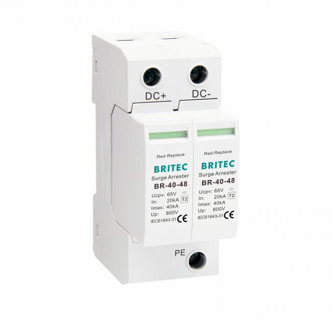 BR-40 48 DC SPD Surge Protection Device Dc Surge Suppressor 40kA 48v Pv ...