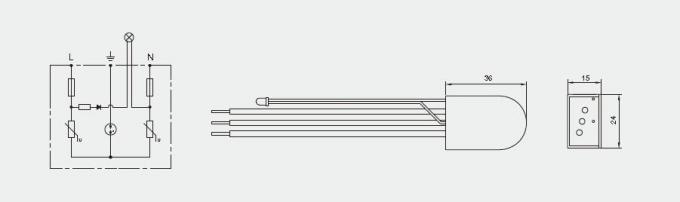Type 3 Class III SPD LED Surge Protection Device 3kA 6kV With Status ...